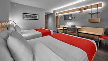 Quarto, 2 camas de casal, para não fumantes | Escrivaninha, ferros/tábuas de passar roupa, Wi-Fi de cortesia