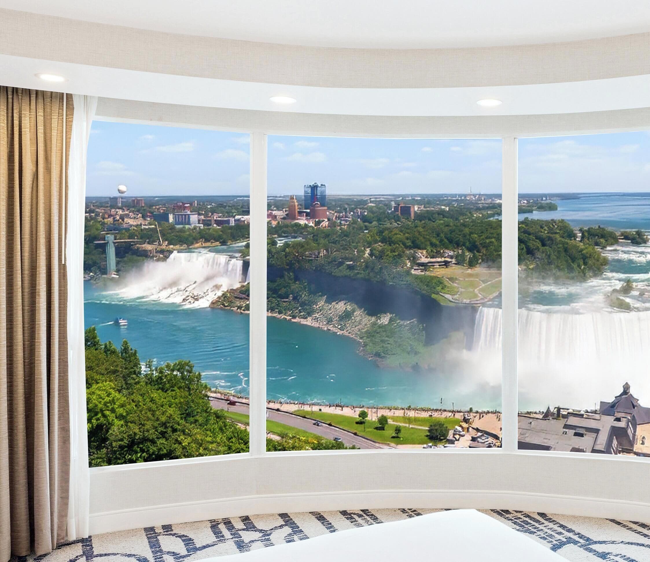The Family Presidential Suite | Panoramic Premium Fallsview | 1 quarto, roupa de alta qualidade, cofre no quarto, secretária 