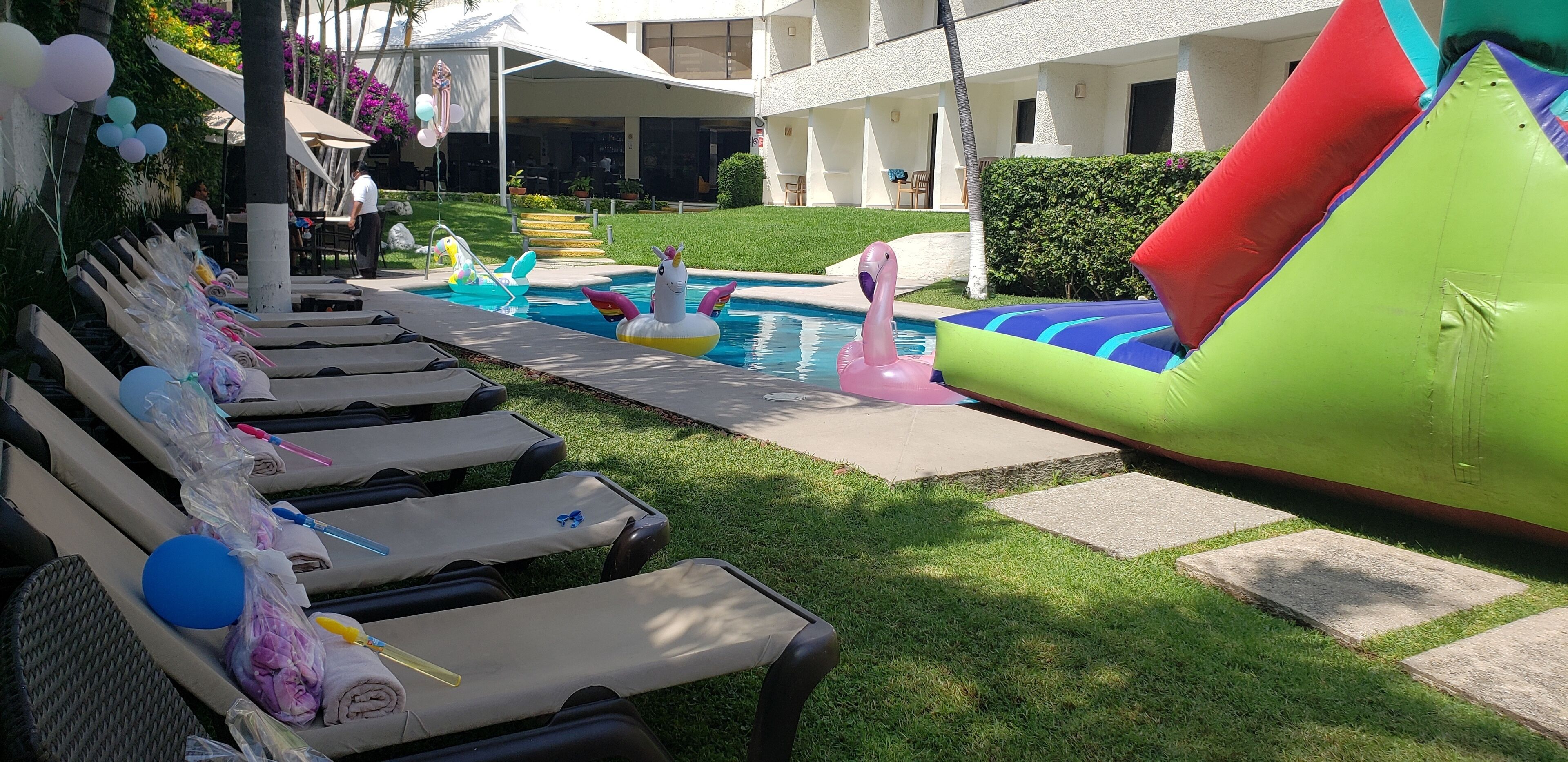 Área para festas de aniversário