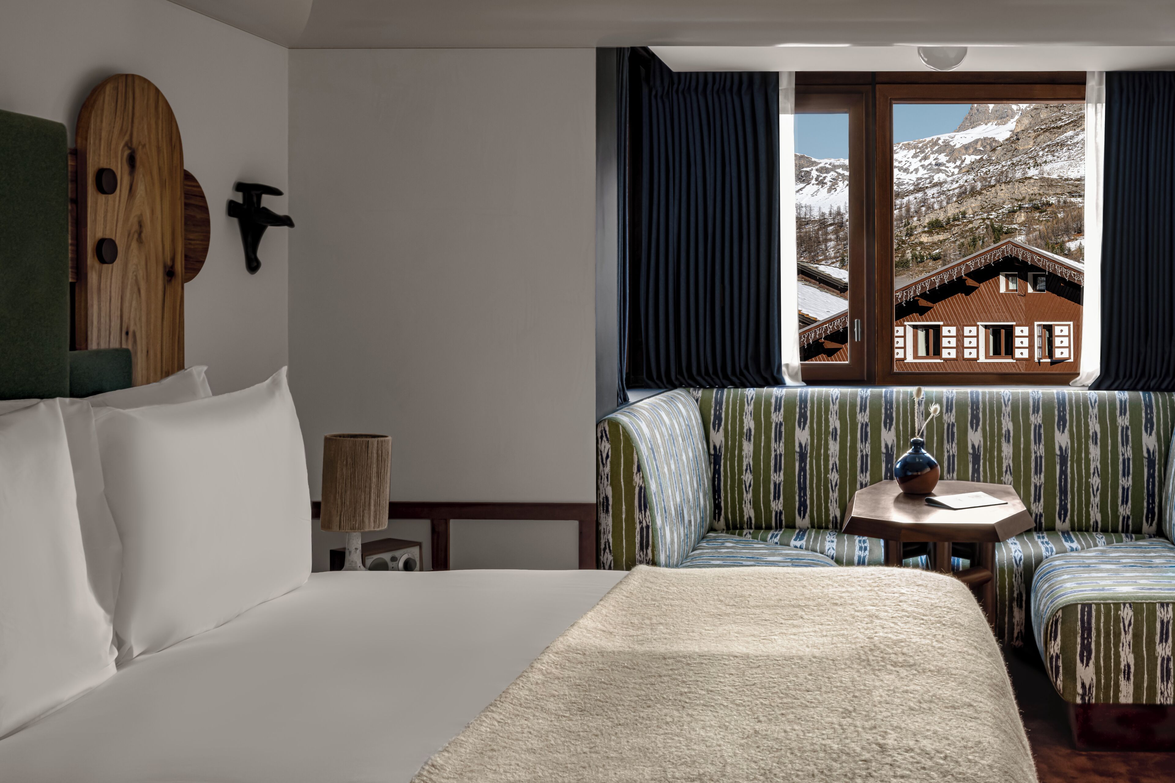 Quarto, vista para a montanha (Val d'Isère) | Roupa de alta qualidade, minibar, cofre no quarto 