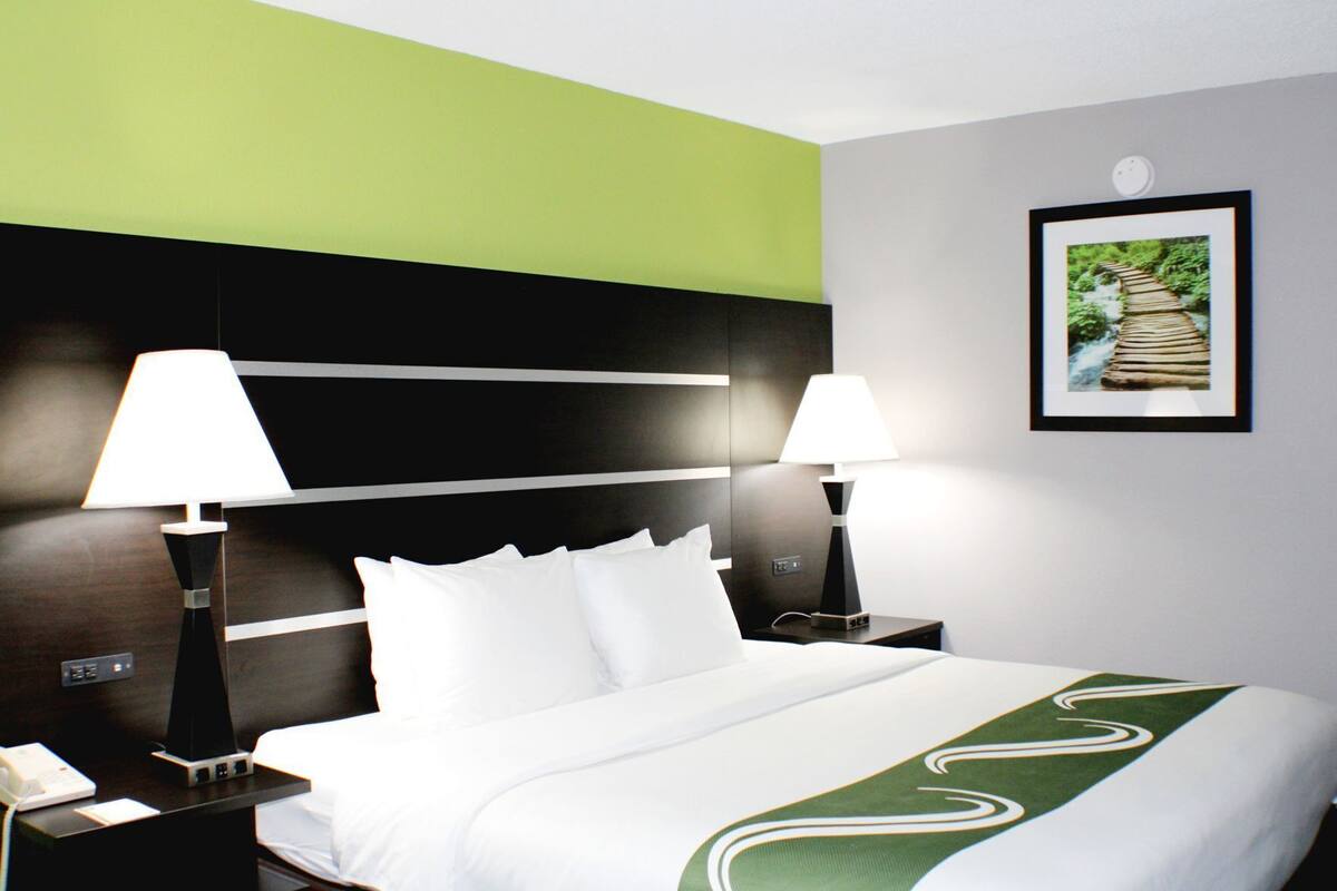 Roupas de cama premium, edredons de pluma, cofres nos quartos