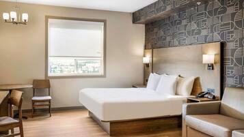 Quarto, 1 cama king-size, não fumadores | Secretária, cortinas/cortinados opacos, ferro/tábua de engomar