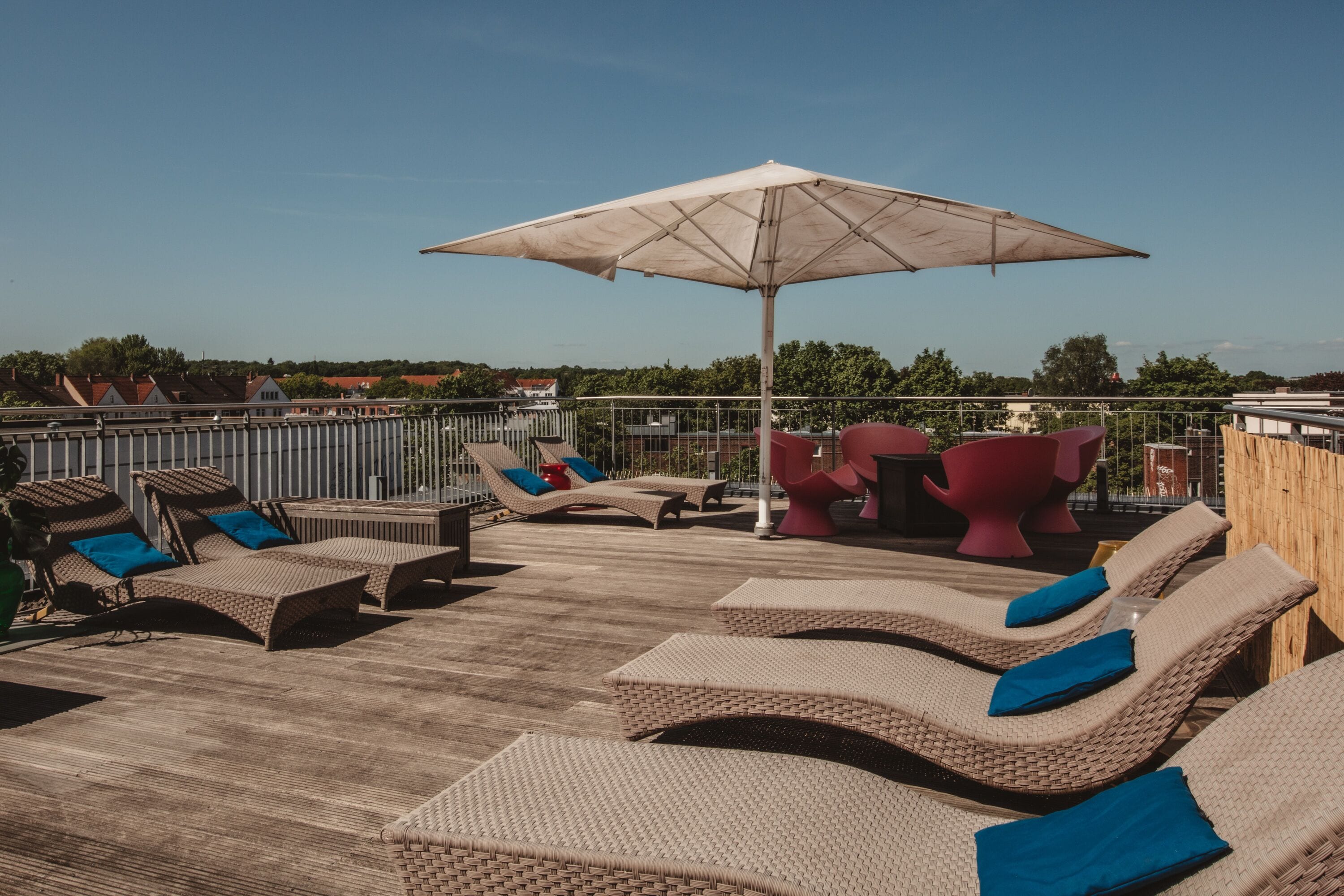 Terraço no piso superior