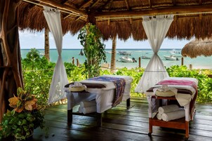 Sauna seca, tratamentos corporais, massagens com pedras quentes