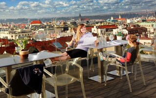 Terraço no piso superior