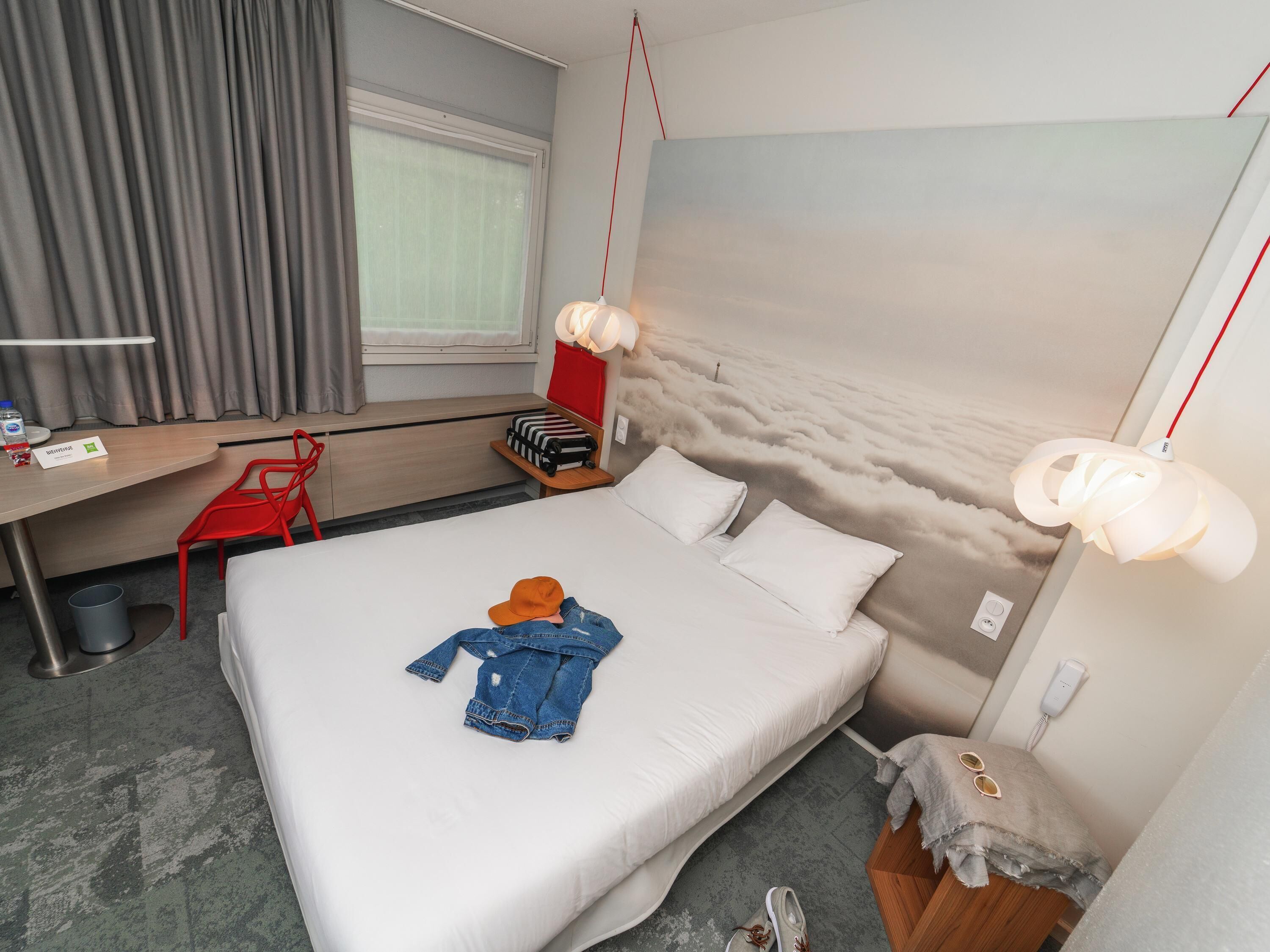 Quarto standard, 1 cama de casal | 1 quarto, roupas de cama premium, escrivaninha, cortinas blackout