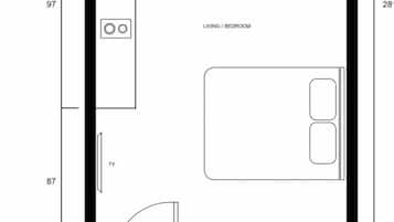 Quarto, 2 camas de casal, para não fumantes (Efficiency) | Wi-Fi de cortesia, roupa de cama