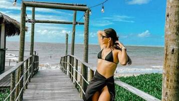 Na praia, toalhas de praia, pesca