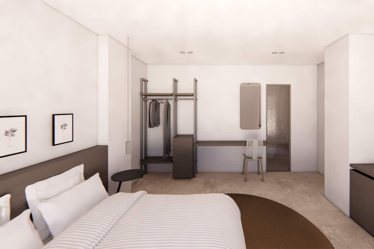 Quarto Duplo Deluxe | Cofre no quarto, com mobília individualizada, secretária