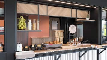 Pequeno-almoço tipo buffet diário mediante uma taxa