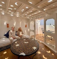 Suíte luxo, vista para o mar | Área de estar