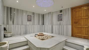 Sauna, fontes termais/minerais, hammam, tratamentos corporais