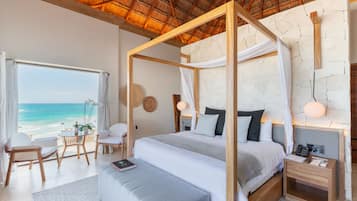 Ocean Front Master Suite | Roupa de alta qualidade, camas de colchão viscoelástico, minibar