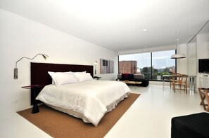 Apartamento Superior | Cofre no quarto, ferro/tábua de engomar 