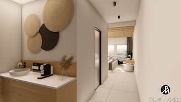 President Suite with outdoor hydromassage bathtub | 1 quarto, ferros/tábuas de passar roupa, Wi-Fi de cortesia