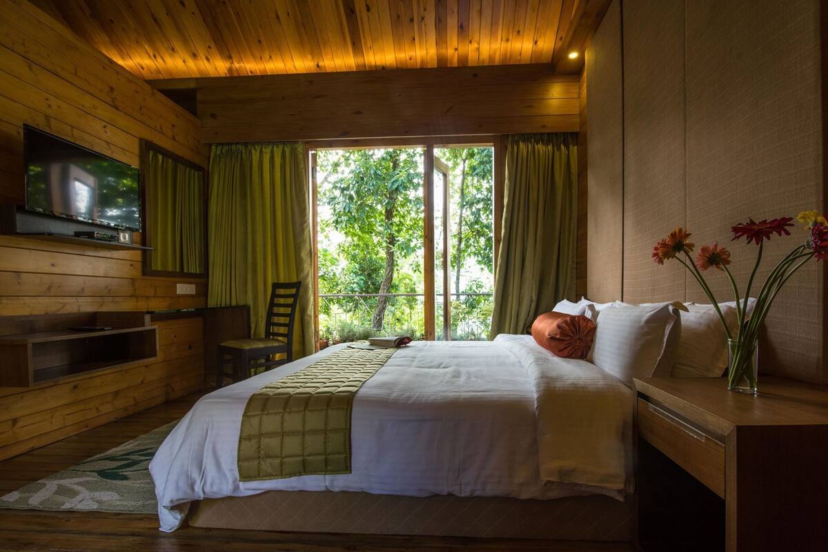 1 quarto, roupas de cama premium, frigobar, cofres nos quartos