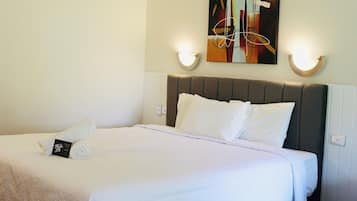Quarto executivo, 1 cama King | Frigobar, escrivaninha, quartos à prova de som