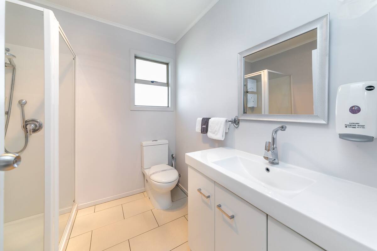 Apartamento Comfort, 1 quarto | Casa de banho | Artigos de higiene pessoal grátis, um secador de cabelo 