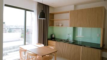 Suite | Cozinha privada | Uma chaleira elétrica