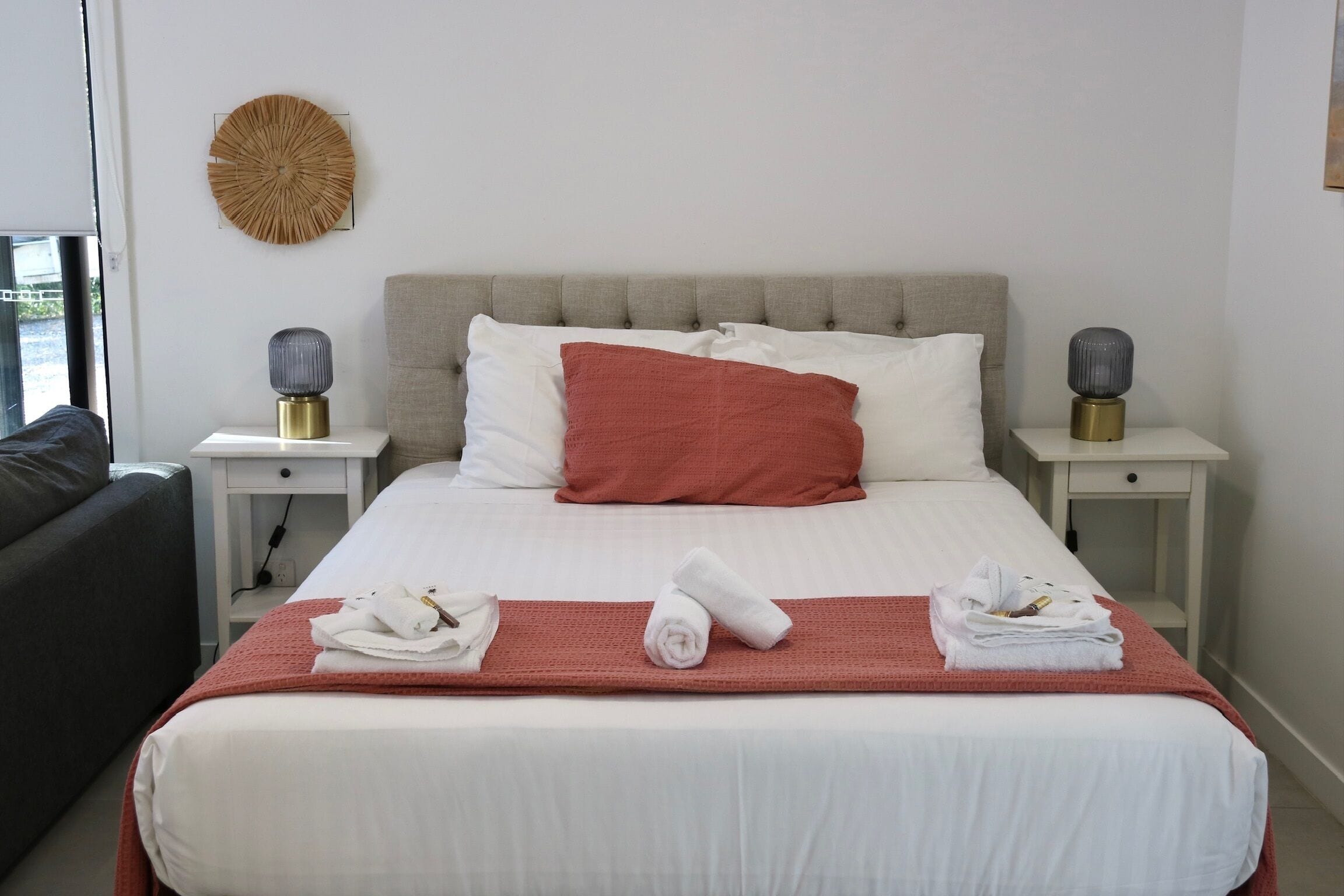 Estúdio Comfort, 1 cama queen-size | 1 quarto, com decoração personalizada, com mobília individualizada 