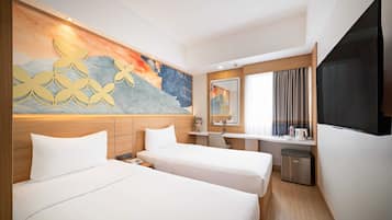 Quarto Twin Superior | Cofre no quarto, secretária, quartos insonorizados, Wi-fi grátis