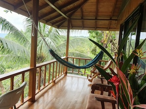 Cabana panorâmico, 1 quarto, sacada, de frente para o oceano | Roupas de cama premium, Wi-Fi de cortesia, roupa de cama