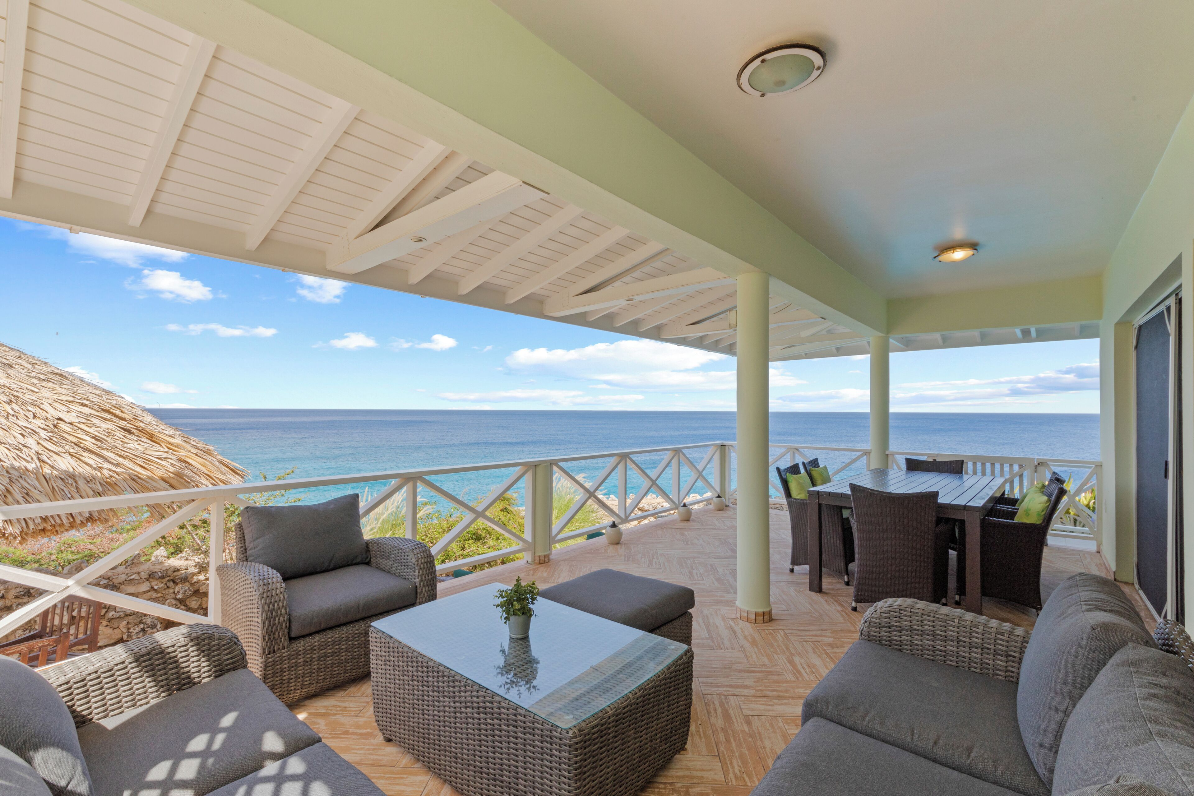 Vila exclusiva, 2 quartos, banheira de hidromassagem, vista para o oceano | Terraço/pátio