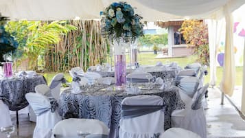 Espaço exterior para banquetes