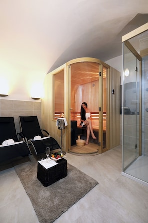 Sauna, banheira de hidromassagem, banho turco 
