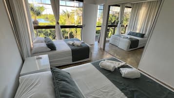 Apartamento Deluxe | Lençóis de algodão egípcio, roupa de alta qualidade