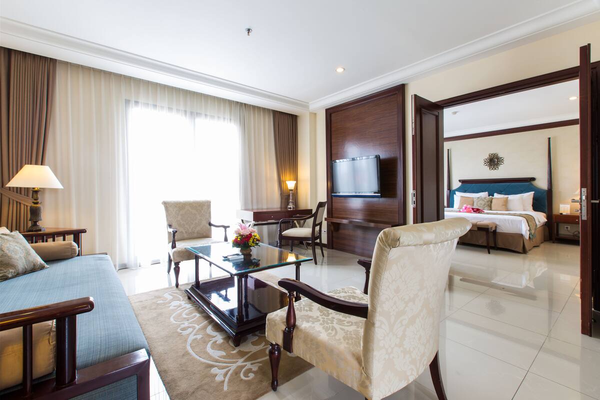 Suite | Cofre no quarto, cortinas/cortinados opacos, Wi-fi grátis