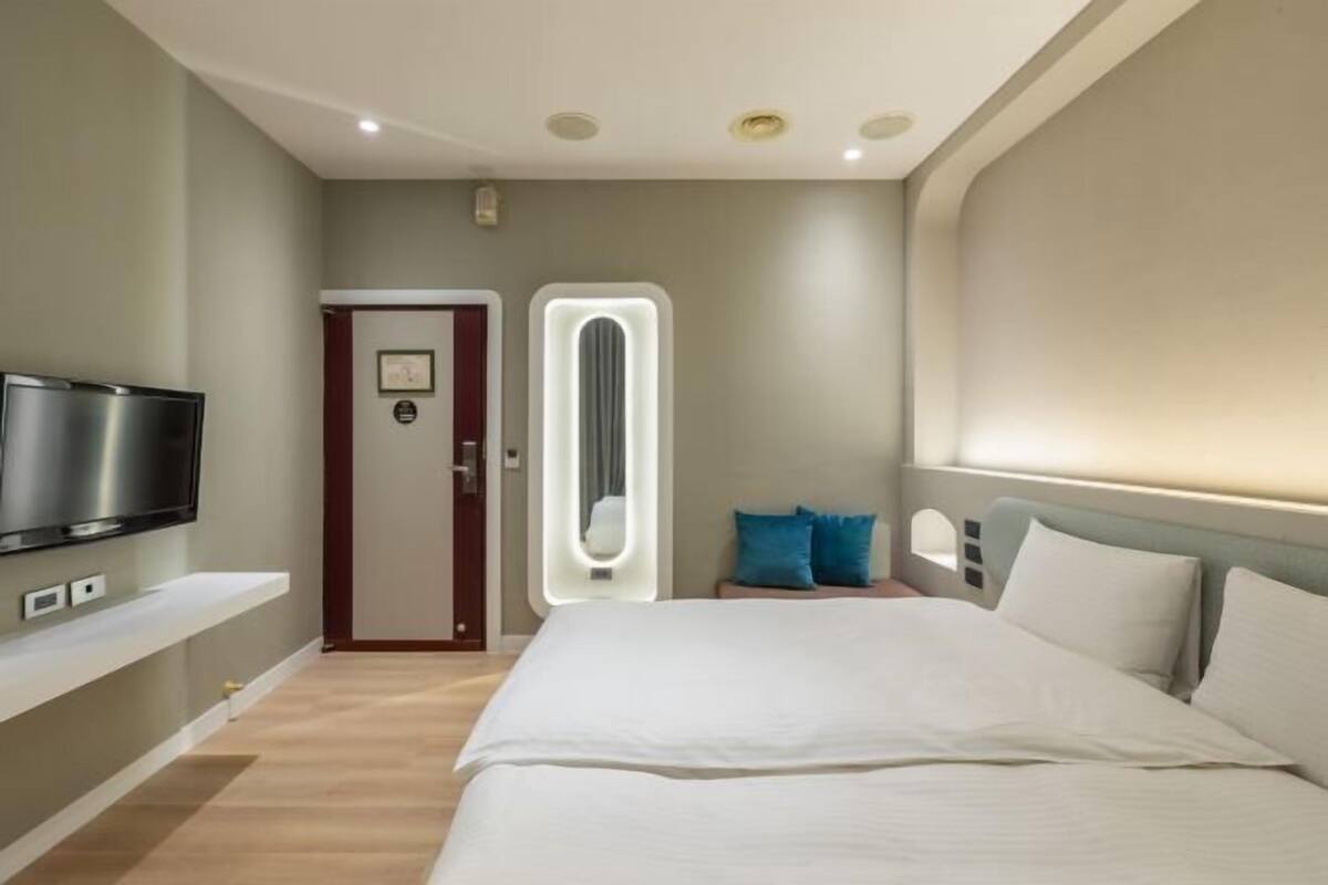 1 quarto, lençóis de algodão egípcio, roupa de alta qualidade