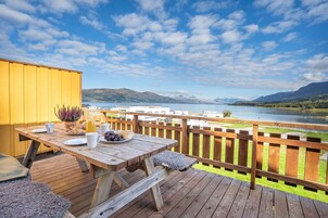 Cabana clássica, várias camas, vista para o oceano | Terraço/pátio