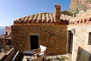 Quarto Duplo ou Twin Superior, vista para o mar | Terraço/pátio interior