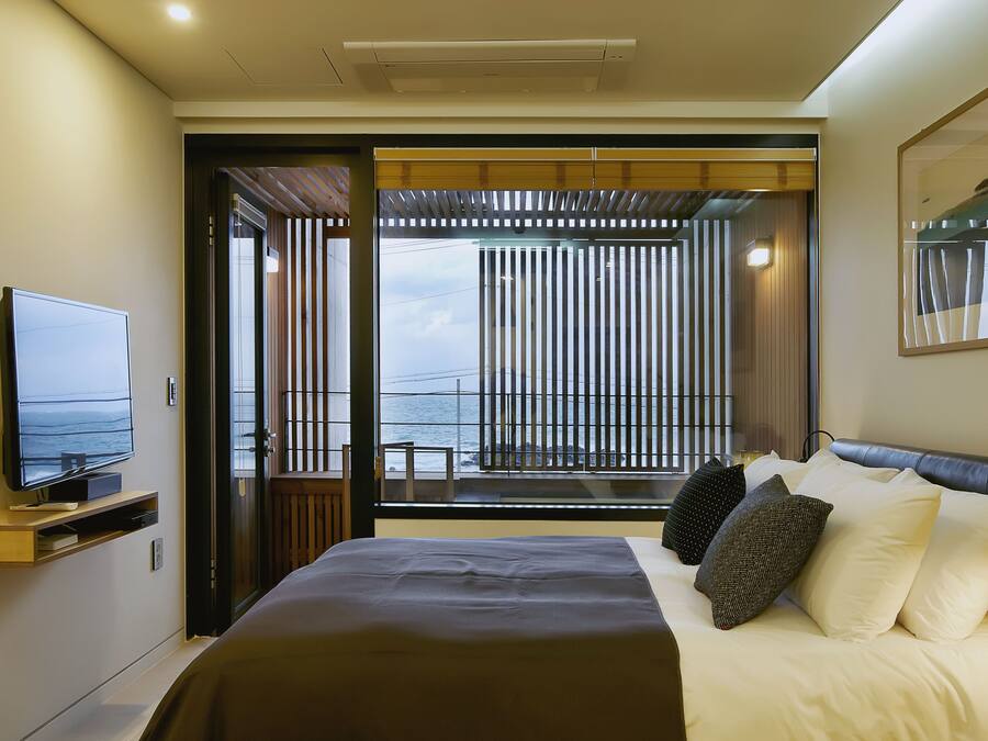 Estúdio, vista para o oceano (Hotel Type) | Roupas de cama premium, edredons de pluma, quartos à prova de som