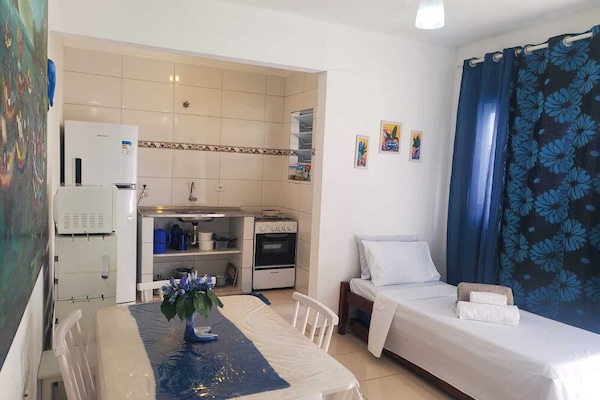 Apartamento Premium | Cozinha privada | Um frigorífico/congelador grande, um micro-ondas, liquidificador