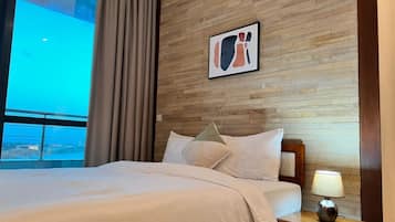Apartamento conforto, 3 quartos, cozinha, vista para o oceano | 3 quartos, roupas de cama de algodão egípcio, roupas de cama premium