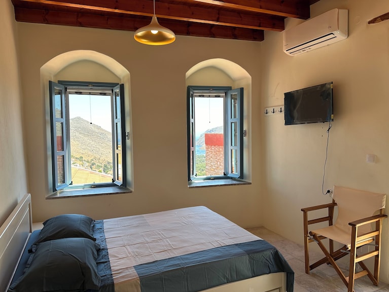 Symi Uptown Carmine Sea View Terrace Studio - Symi