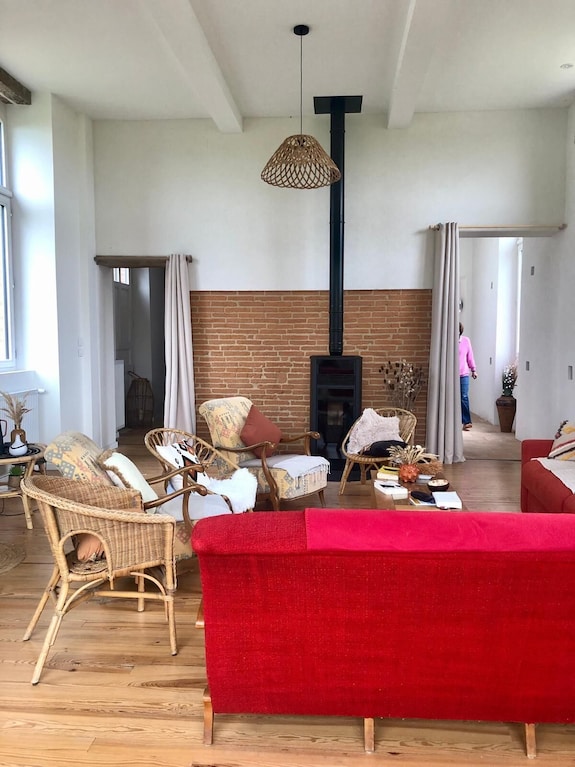 Maison Campagne Gers, Au Coeur Des Coteaux Du Savès, Avec Vue Sur Les Pyrénées - Samatan