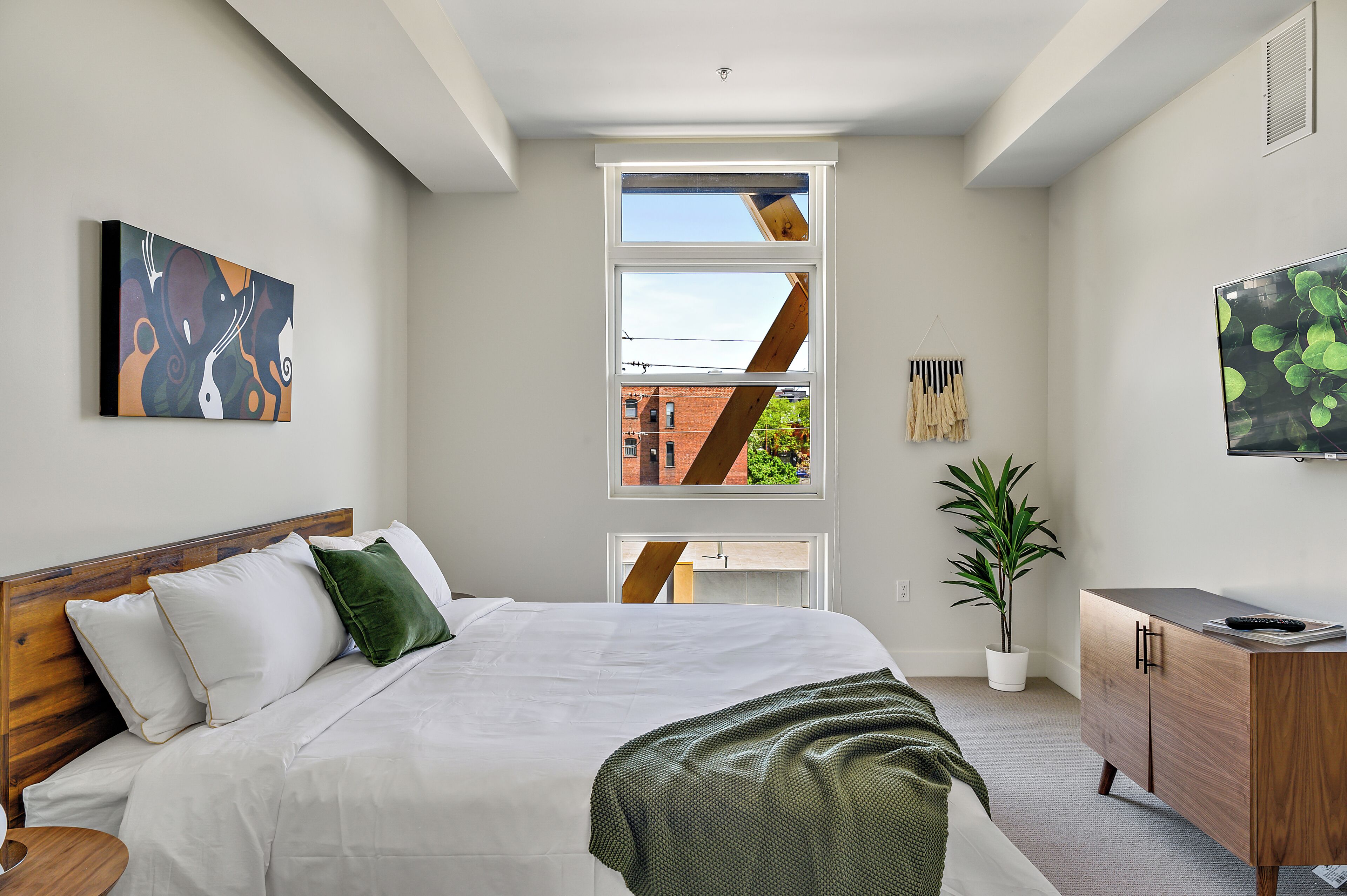 Apartamento em Condomínio Fechado, várias camas, varanda (Unit 305) | 2 quartos, com decoração personalizada, com mobília individualizada 