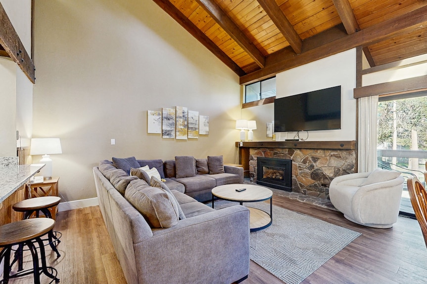 Outdoor Adventure Abounds At This 3-story Resort Home With A Private Beach - Lake Tahoe