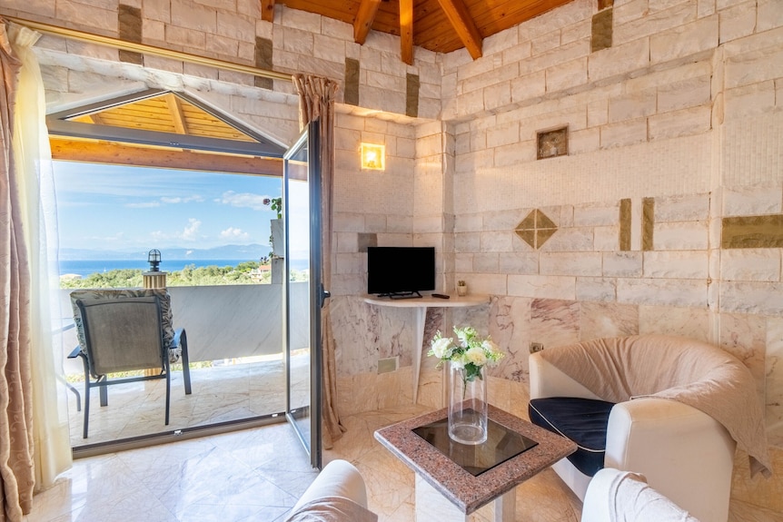 Studio 'Paco's Resort Luxury Villa 17' Avec Vue Sur Mer, Wi-fi Et Climatisation - Paxos