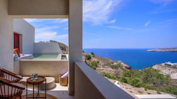 Elegant Suite with Private Heated Pool and Sea View | Terraço/pátio interior