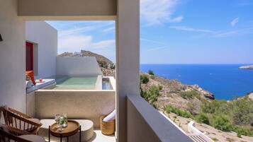 Elegant Suite with Private Heated Pool and Sea View | Varanda coberta