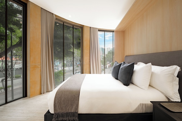 Apartamento urbano | 1 quarto, roupas de cama premium, edredons de pluma