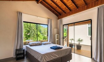 Chalé 7 - Lugar ao Sol - Flats c/ Cozinha no Rosa | 1 quarto, lençóis de algodão egípcio, roupa de alta qualidade 