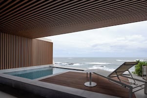 Suite, varanda, vista para o oceano | Vista para a praia ou o mar