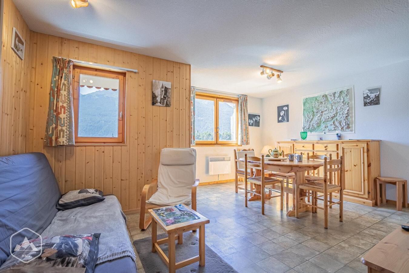Rez-de-chaussée, Balcon, Télévision, Casier à Ski, 40m², Aussois - Aussois