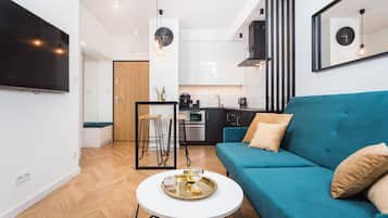 Apartamento Familiar | 1 quarto, ferro/tábua de engomar, berço de viagem, Wi-fi grátis