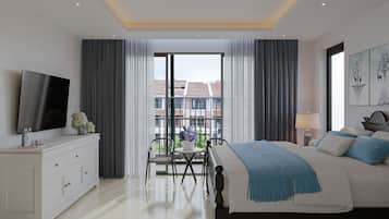 Quarto casal luxo | Camas com colchões pillow-top, cofres nos quartos